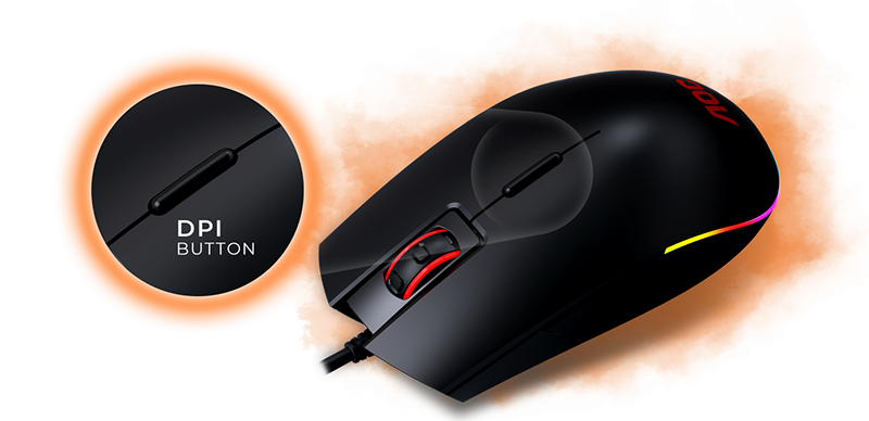 AOC RGB Gaming Mouse, NVIDIA Reflex Analyzer Compatible, Low Input Lag, OMRON (L&R) Switches ...